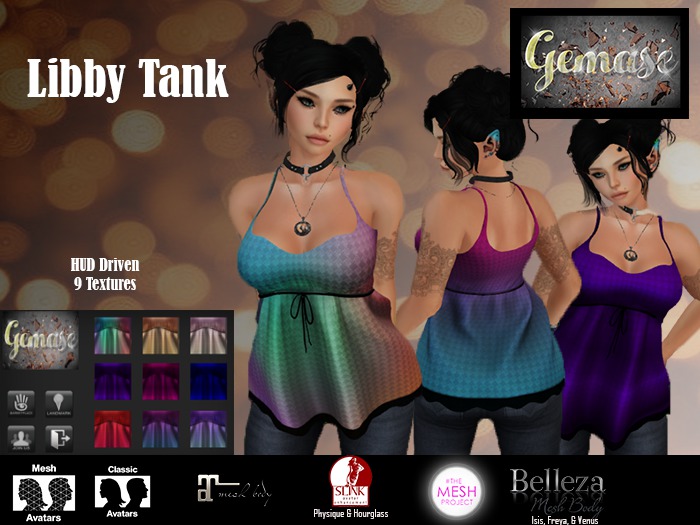 Second Life Marketplace - Gemase Designs - Libby Tank - Wear Me