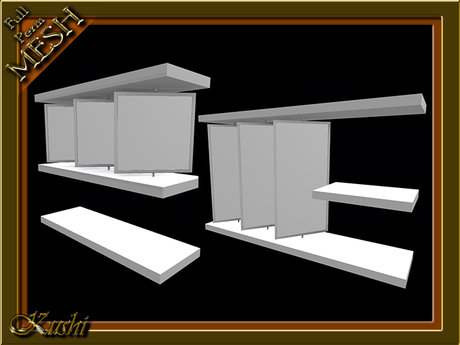 Second Life Marketplace - Modular Display Shelves MESH Kit - 2 styles ...