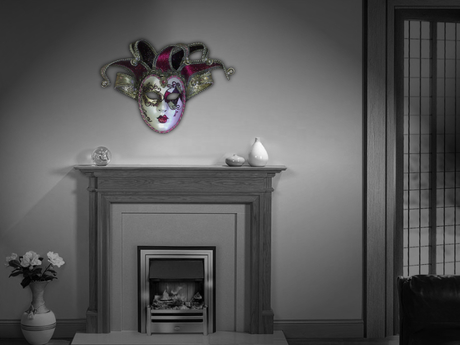 Second Life Marketplace - Red and Gold JOLLY JESTER Venetian MASK Wall ...