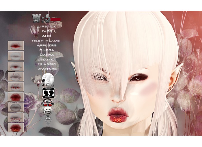 Second Life Marketplace - w6 Blood white lips