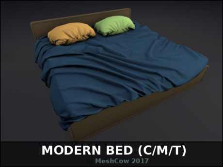 Second Life Marketplace - Modern Bed (C/M/T)