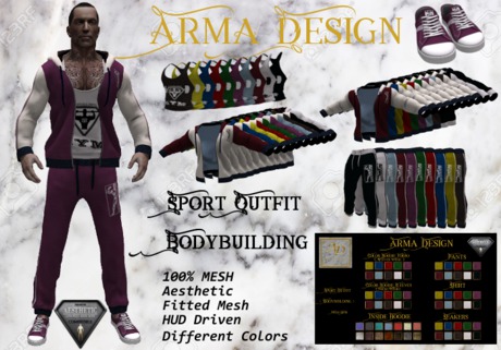 Second Life Marketplace - Sport Outfit Bodybuilding ARMA DESIGN