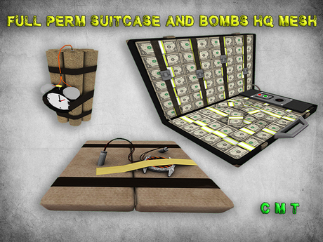 Second Life Marketplace - Full Perm Suitcase & Bombs HQ Low Li