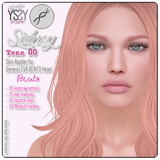 Second Life Marketplace - *YS&YS* Sidney Tone00 Skin Applier GenesisLab ...