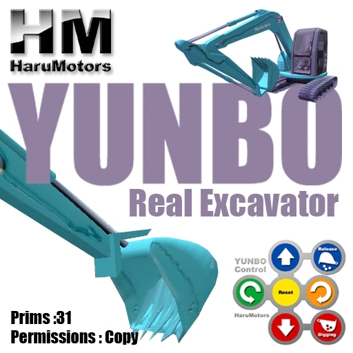 Second Life Marketplace - The Construction Vehicles Excavator YUNBO