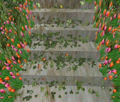 Second Life Marketplace - Step by Step Stairway Garden Stairs