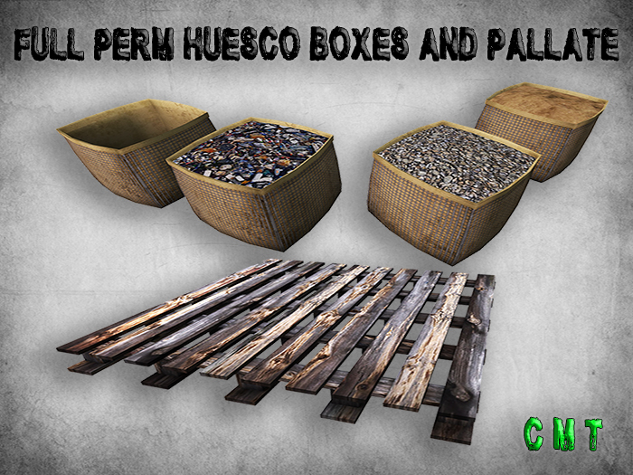 Second Life Marketplace - Full Perm Hesco Boxes & Pallate Low Li HQ