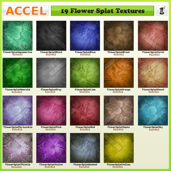 Second Life Marketplace - [VS] 19 Flower Splat Textures