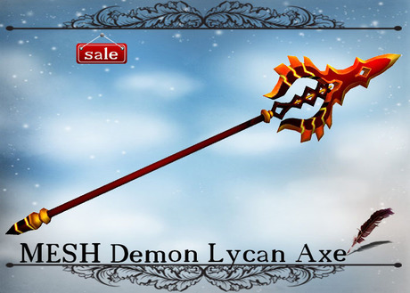 Second Life Marketplace - MESH Demon Lycan Axe v. 6