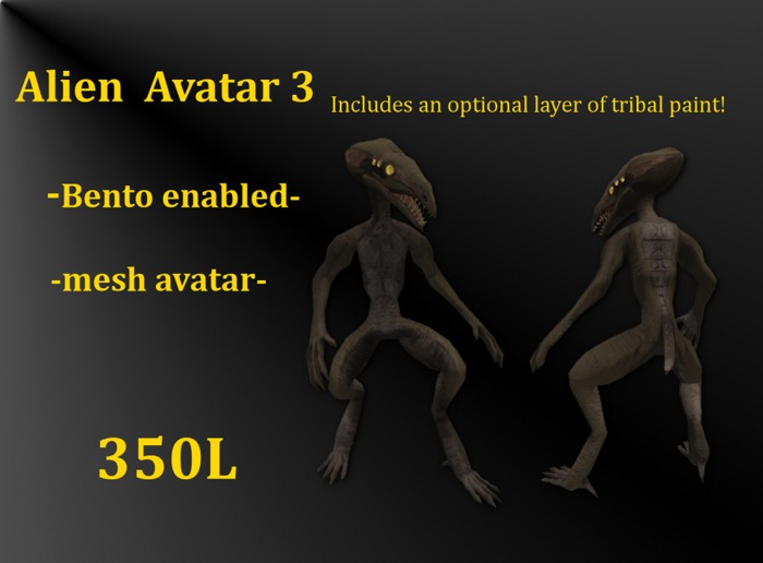 Second Life Marketplace - Alien Avatar 3 - Bento mesh
