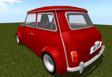 Second Life Marketplace - Austin Mini Red "Boulevard Buster"