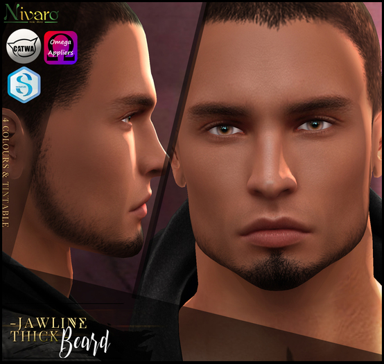 Second Life Marketplace - -Nivaro- Beard Applier - JawlineThick