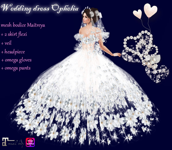 Second Life Marketplace - Wedding dress Ophelia Second Life Marketplace - Wedding dress Ophelia