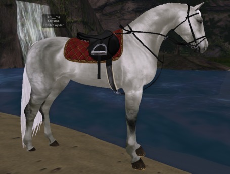 Second Life Marketplace - Rococo - Baroque red rose pillowtop saddlepad