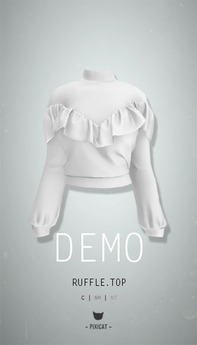 Second Life Marketplace - -Pixicat- Ruffle Top DEMO