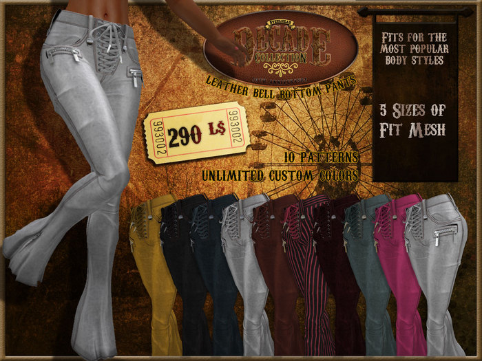 Second Life Marketplace - Steelhead Decade Leather Pants 1.01