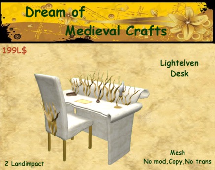 Second Life Marketplace - ((*DMC*)) Lightelven Desk B