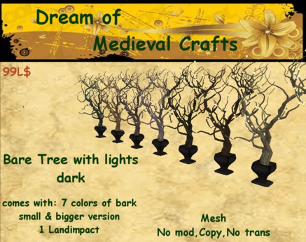 Second Life Marketplace - ((*DMC*)) Bare Tree with lights dark B