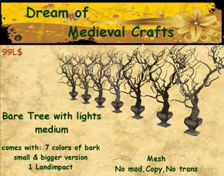 Second Life Marketplace - ((*DMC*)) Bare Tree with lights medium B