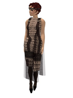 Second Life Marketplace - 1920s - Flappers-Black Lace