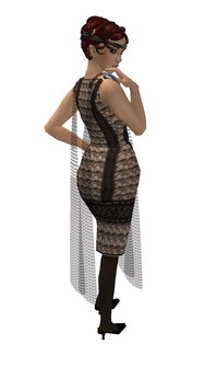 Second Life Marketplace - 1920s - Flappers-Black Lace