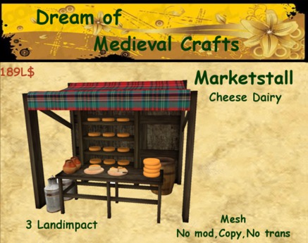 Second Life Marketplace - ((*DMC*)) Marketstall Cheese Dairy B