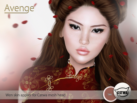 Second Life Marketplace - [Avenge] Wen skin applier for Catwa - tan