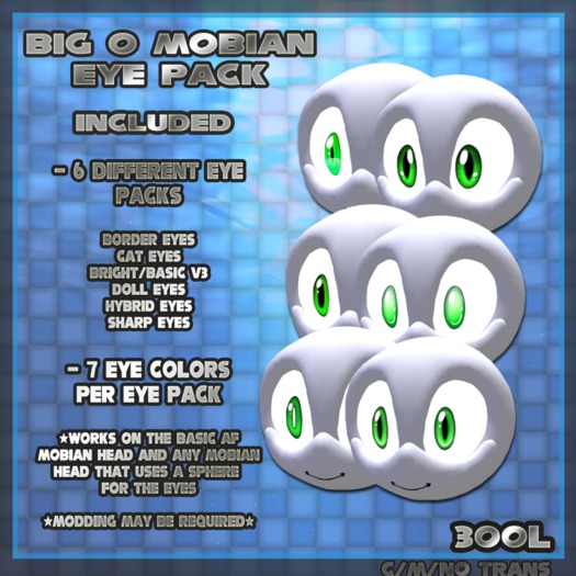 Second Life Marketplace - Big O Mobian Eye Pack