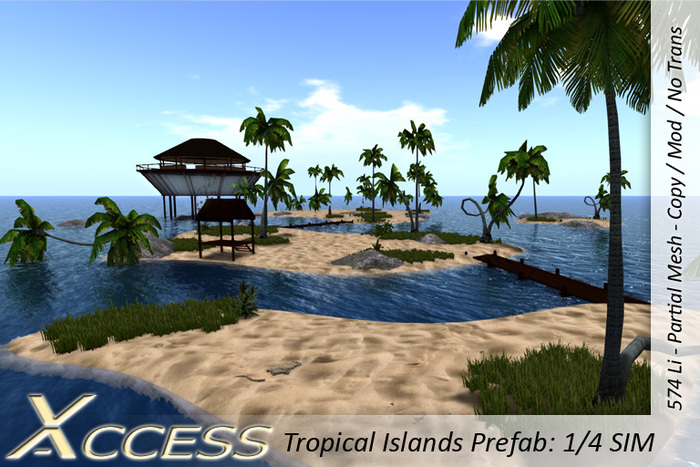 Second Life Marketplace - :Xccess: Designs - Tropical Islands Prefab 1/ ...