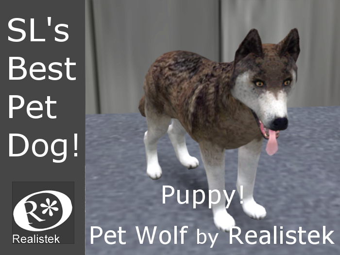 Second Life Marketplace - Realistek MESH Pet Dog / Wolf Puppy
