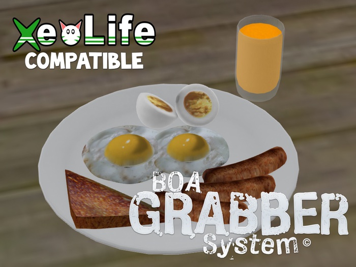 Second Life Marketplace - XeoLife Grabber: Fried Eggs Breakfast