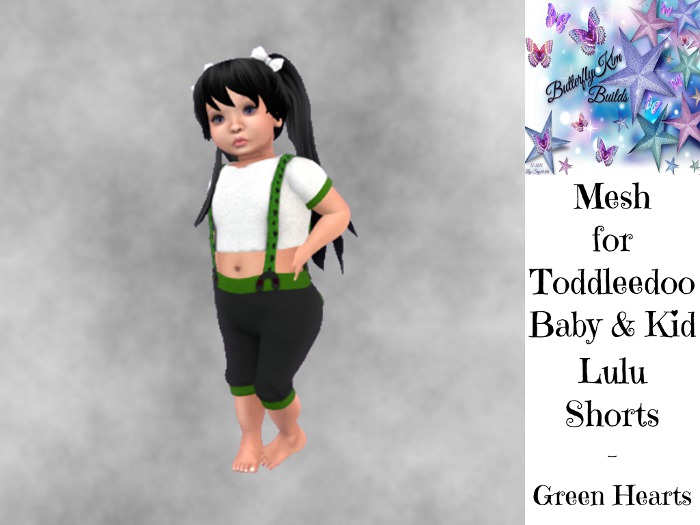 Second Life Marketplace Lulu Shorts Td Green Hearts