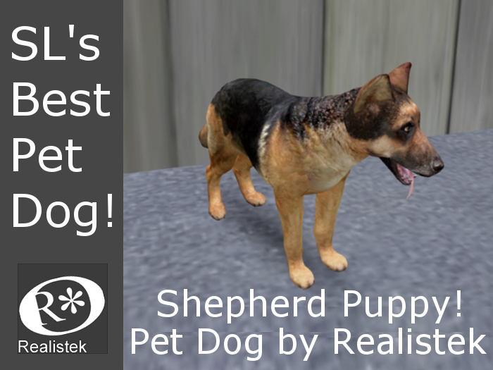 Second Life Marketplace - Realistek MESH Pet Dog / Shepherd Puppy