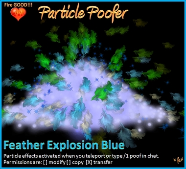 Second Life Marketplace - Fire GOOD!!! Feather Explosion BLUE