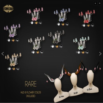 Second Life Marketplace - -SECRETS- Blossom Crown Black - White