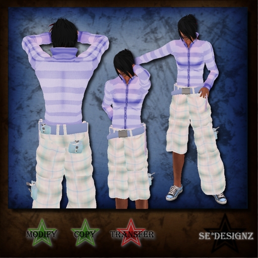 Second Life Marketplace - [SE*Designz] Baggy Outfit - Blue & White