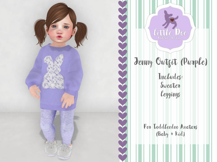 Second Life Marketplace - { LD } Jenny Outfit (Purple)