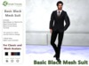 Second Life Marketplace - Classic Mesh Simple Black Mesh Suit