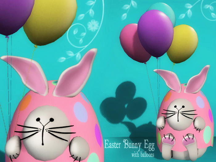 Second Life Marketplace - Easter Bunny Hatched Pink Egg Mesh w ...