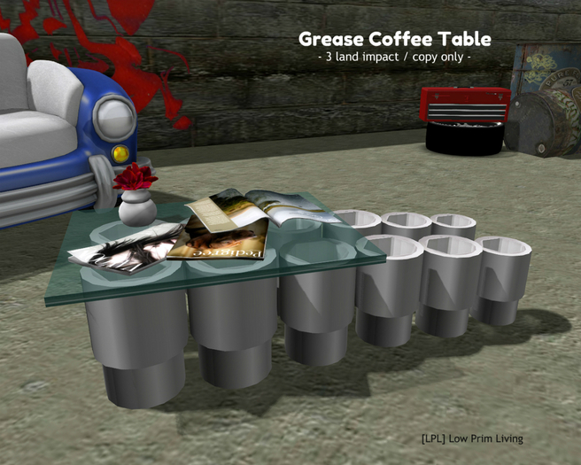 Second Life Marketplace - Grease Coffee Table (garage)
