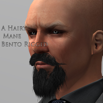 Second Life Marketplace - Black Bento Beard Demo