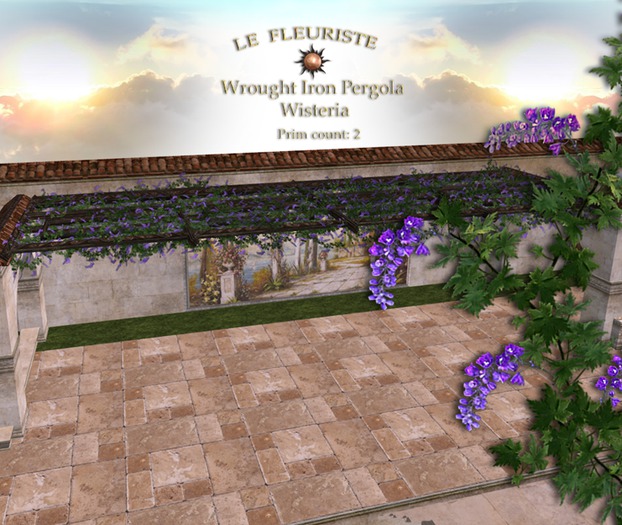 Second Life Marketplace - Fleuriste*Wrought Iron Wisteria