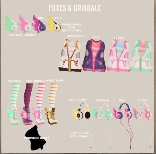 Second Life Marketplace - Foxes & Grixdale - Hailey - Wings - Seafoam