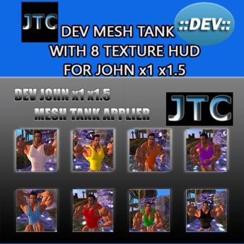 Second Life Marketplace - JTC DEV PLAIN TANK 8 COLORS HUD JOHN x1 x1.5 ...
