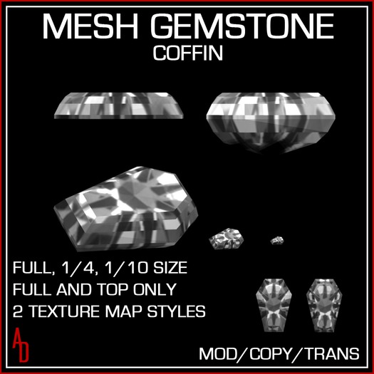 Second Life Marketplace - *AD* Mesh Gemstones - Coffin - Jewelry Making ...