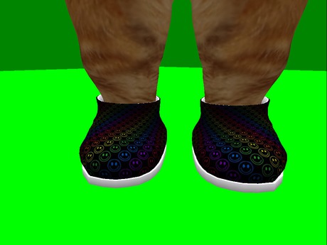 Second Life Marketplace - Rainbow Dinkie Smiley Face Boots--- Sole White