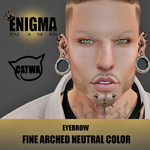Second Life Marketplace - ENIGMA - Eyebrow Fine arched neutral color