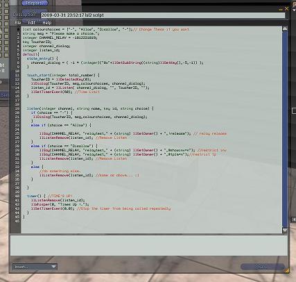 Second Life Marketplace - Basic RLV Restrict Script