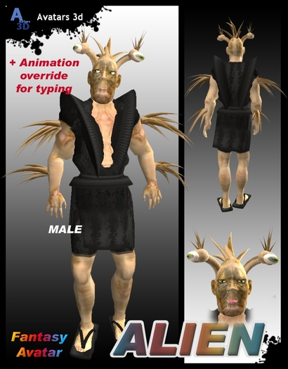 Second Life Marketplace - Alien avatar - Fantasy avatars male