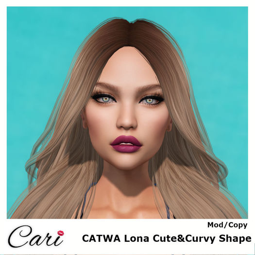 Second Life Marketplace - CARI: Catwa Lona Cute&Curvy Shape (Bento)